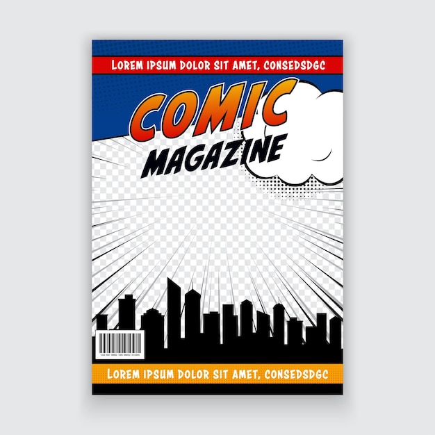 Vibrant Cityscape Retro Comic Book Cover Design | Jiffy Designs