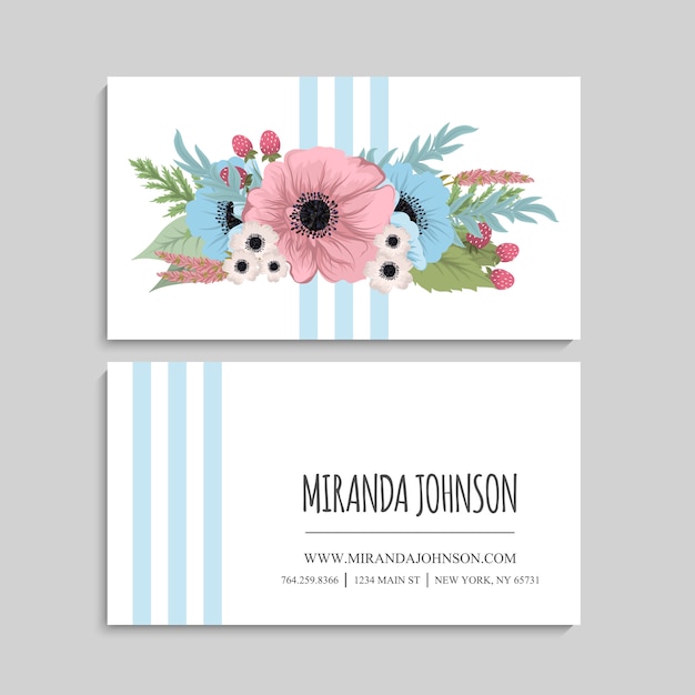 Watercolor Floral Design with Stripes and Name Overlay | Jiffy Designs