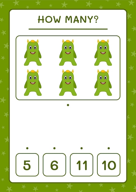 Counting Cute Green Creatures on a Starry Background | Jiffy Designs