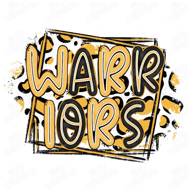 'Warriors' Graffiti-Inspired Text with Bold Yellow and Black Strokes ...