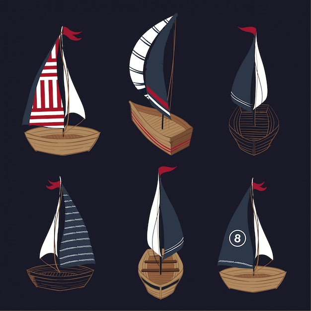 Vibrant Nautical Sailboat Collection: Diverse Designs for Versatile ...