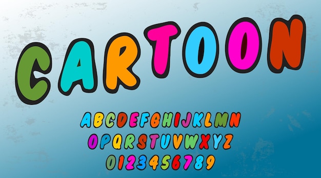 Vibrant Cartoon-Style Lettering and Alphabet | Jiffy Designs
