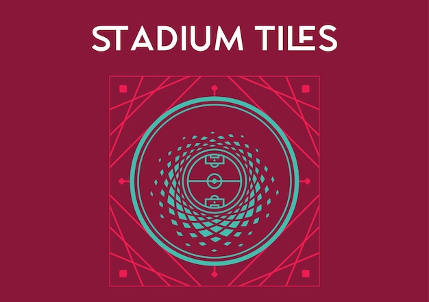 Vibrant Geometric Pattern on Stadium Tiles | Jiffy Designs