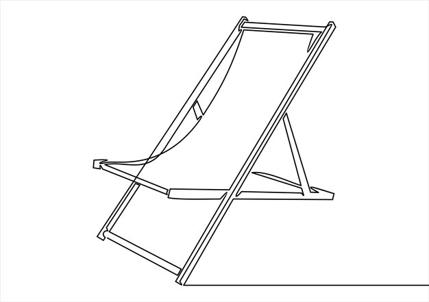 Minimalist Folding Beach Chair Design Sketch | Jiffy Designs