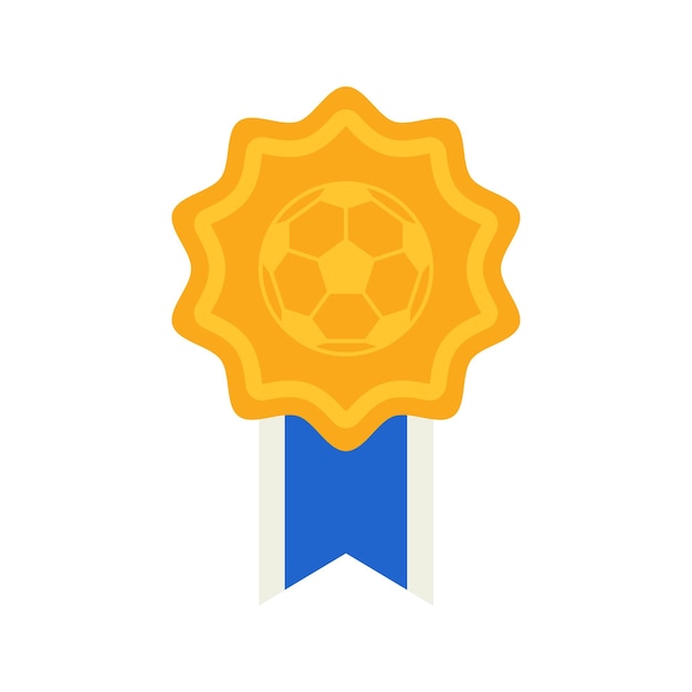 Vibrant Soccer Award Badge with Ribbon | Jiffy Designs
