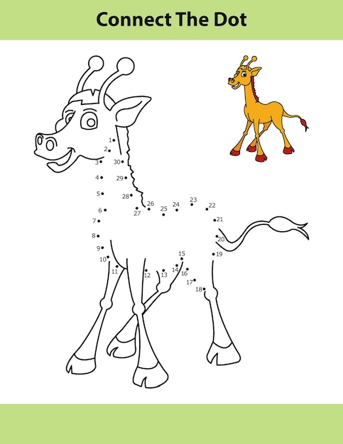 Charming Giraffe Connect-the-Dot Activity for Kids | Jiffy Designs