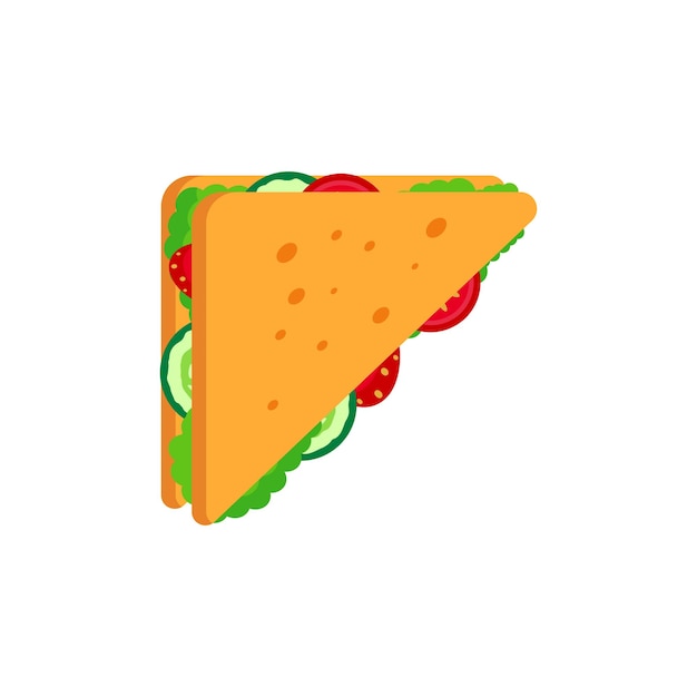 Vibrant Triangular Sandwich with Colorful Toppings | Jiffy Designs