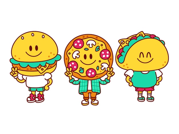 Cheerful Cartoon Characters Enjoying Tasty Treats | Jiffy Designs
