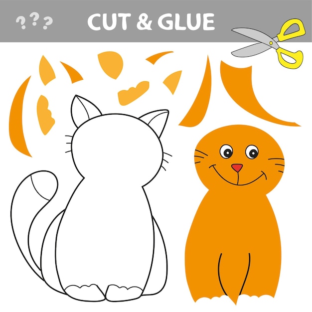 Charming Cat Cut-and-Glue Craft Activity | Jiffy Designs