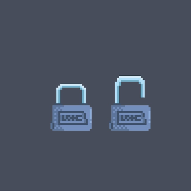 Pixel Art Padlock Icons Showcasing Security and Access | Jiffy Designs