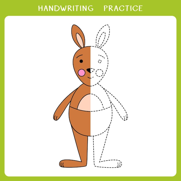 Adorable Bunny Handwriting Practice Template | Jiffy Designs