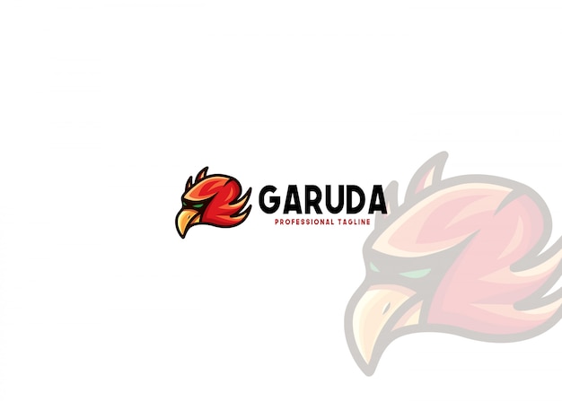Vibrant Garuda Bird Emblem with Bold Typography | Jiffy Designs