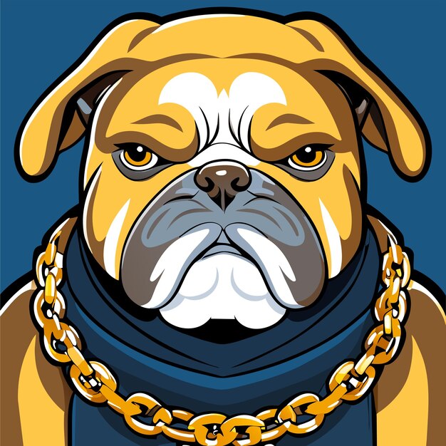 Regal Bulldog: A Stylized Canine Portrait | Jiffy Designs