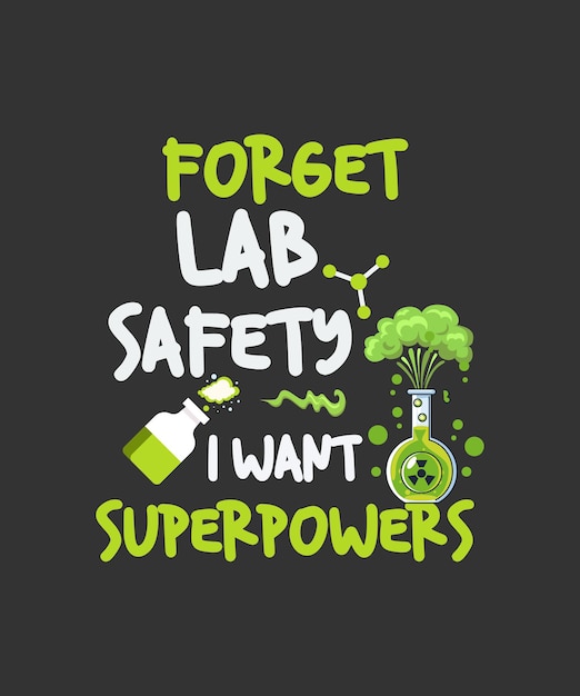 Whimsical lab-themed design with playful superpowers message | Jiffy ...