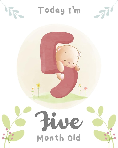Charming Five Month Old Milestone Celebrated with Floral Accents ...