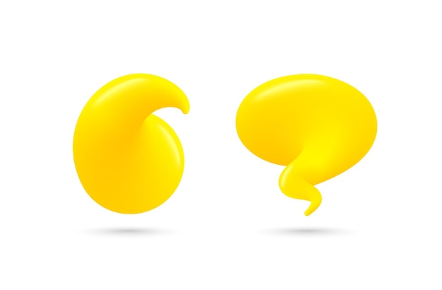 Vibrant Yellow Speech Bubbles with Smooth Curved Edges | Jiffy Designs