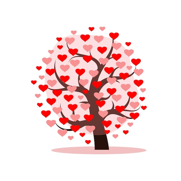 Tree of Love: Vibrant Hearts Blooming on Branches | Jiffy Designs