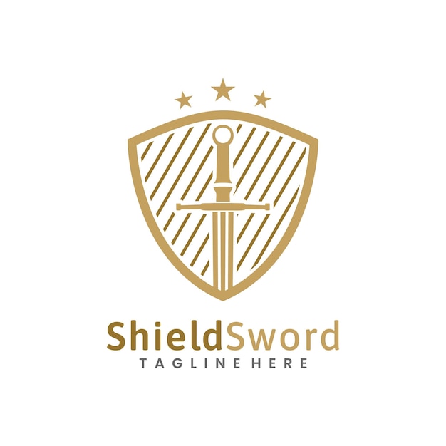 Striking Shield and Sword Emblem with Elegant Design | Jiffy Designs