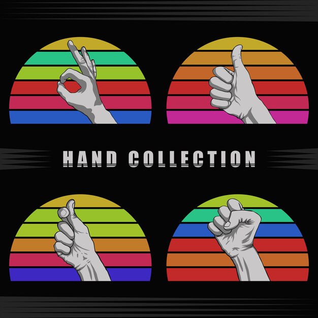 Vibrant Hand Gesture Collection for Diverse Designs | Jiffy Designs