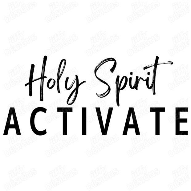 'Holy Spirit Activate' Bold Typography with Contrasting Font Styles ...