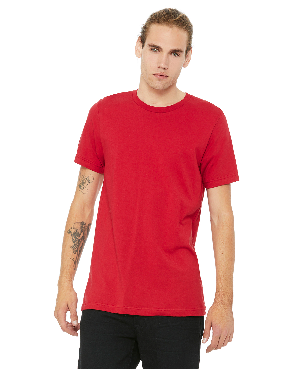 Bella Canvas Unisex Jersey T Shirt 3001 C Red | Jiffy