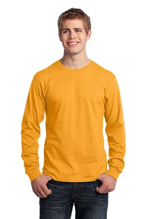 Port & Company Unisex Long Sleeve Core Cotton Tee Pc54 Ls Gold | Jiffy