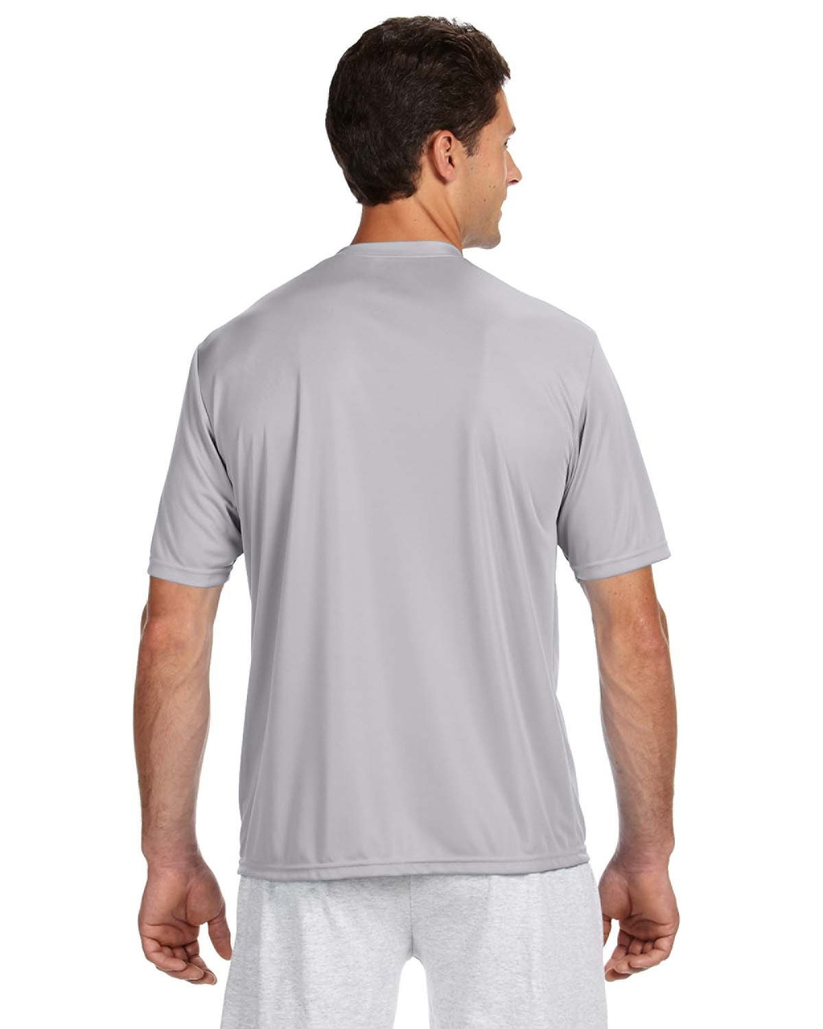 A4 Men's Cooling Performance T Shirt N3142 Silver | Jiffy