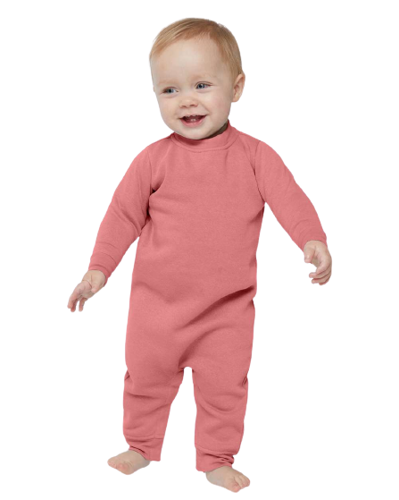 Rabbit Skins Fleece One Piece Bodysuit 4447 Mauvelous | Jiffy