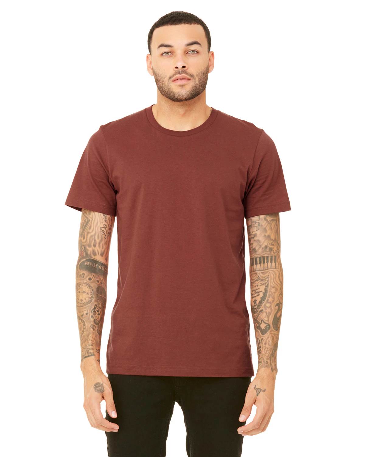 Bella Canvas Unisex Jersey T Shirt 3001 C Rust | Jiffy