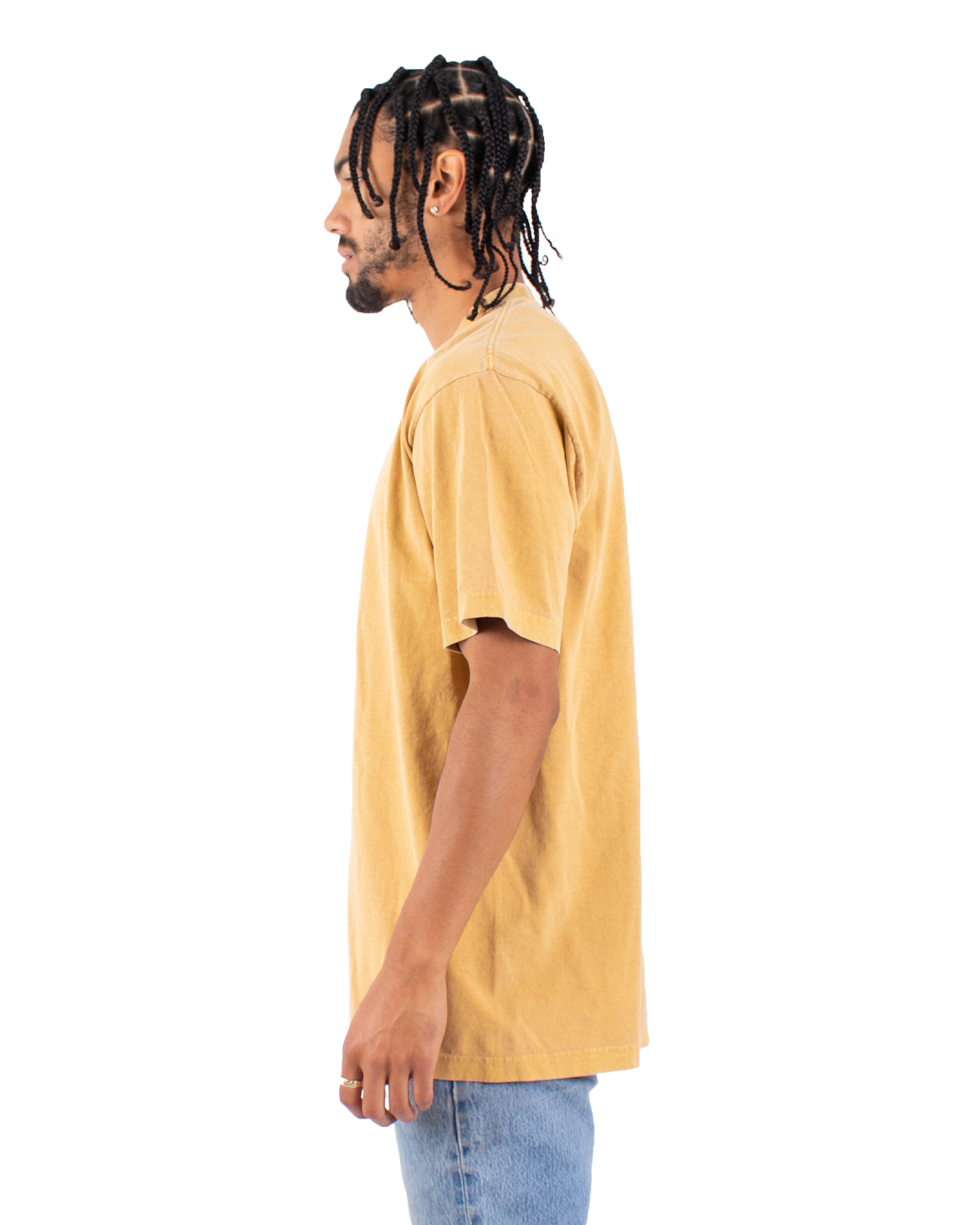 Shaka Wear Garment Dyed Crewneck T Shirt Shgd Mustard | Jiffy