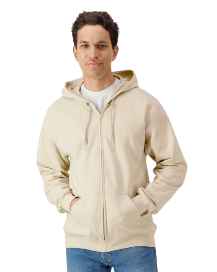 Gildan Unisex Softstyle Fleece Hoodie Sf600 Sand | Jiffy