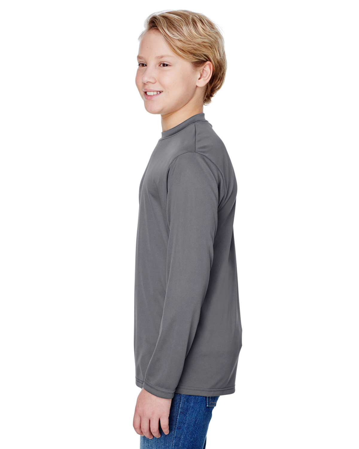 A4 Nb3165 Youth Long Sleeve Cooling Performance Crew Shirt | Jiffy Shirts