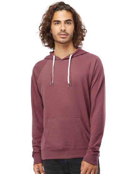 Independent Trading Unisex Lightweight Loopback Terry Hooded Pullover ...