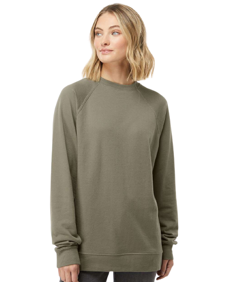 Independent Trading Unisex Lightweight Loopback Terry Crew Ss1000 C ...