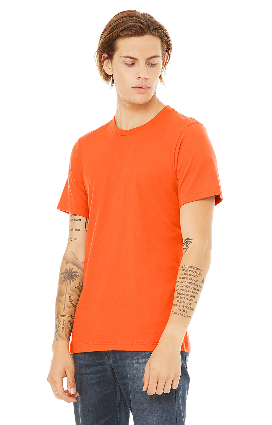 Bella Canvas Unisex Jersey T Shirt 3001 C Orange | Jiffy