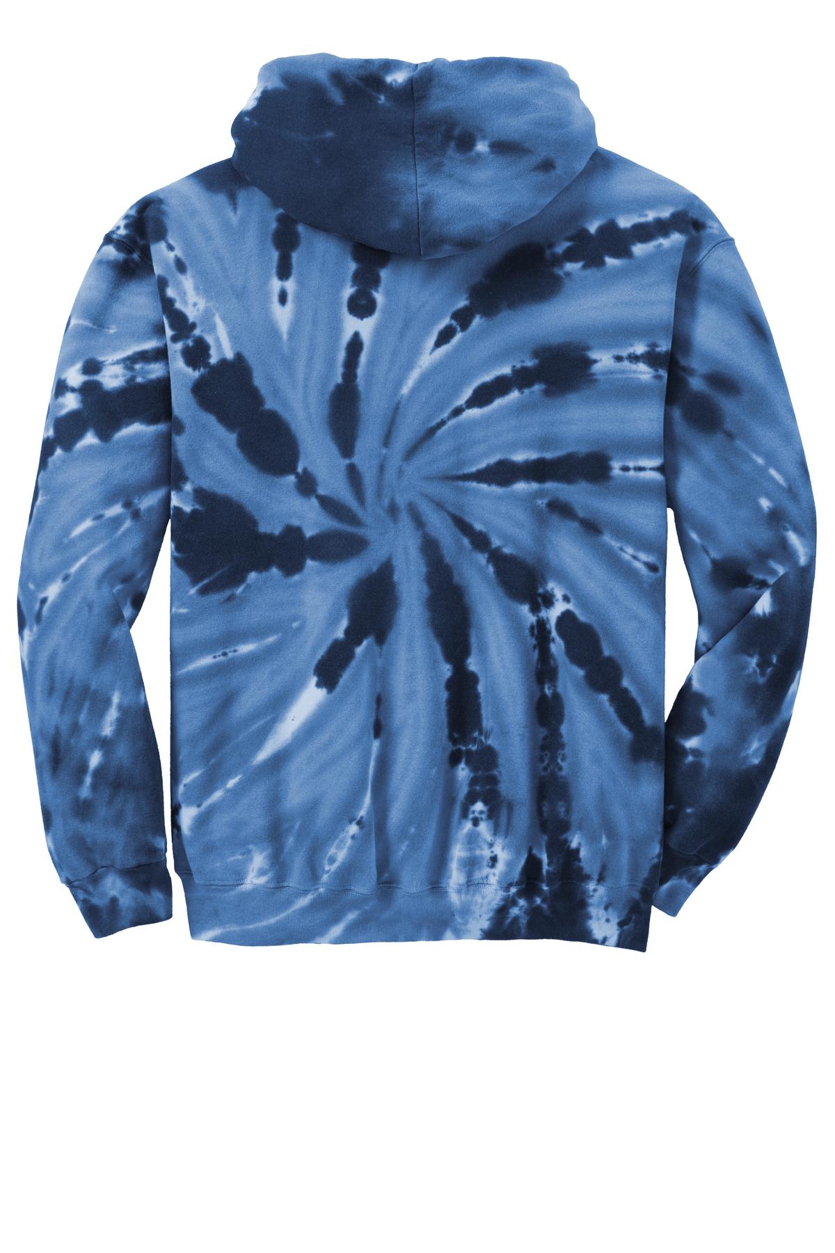 Port & Company Unisex Tie Dye Pullover Hoodie Pc146 Navy | Jiffy