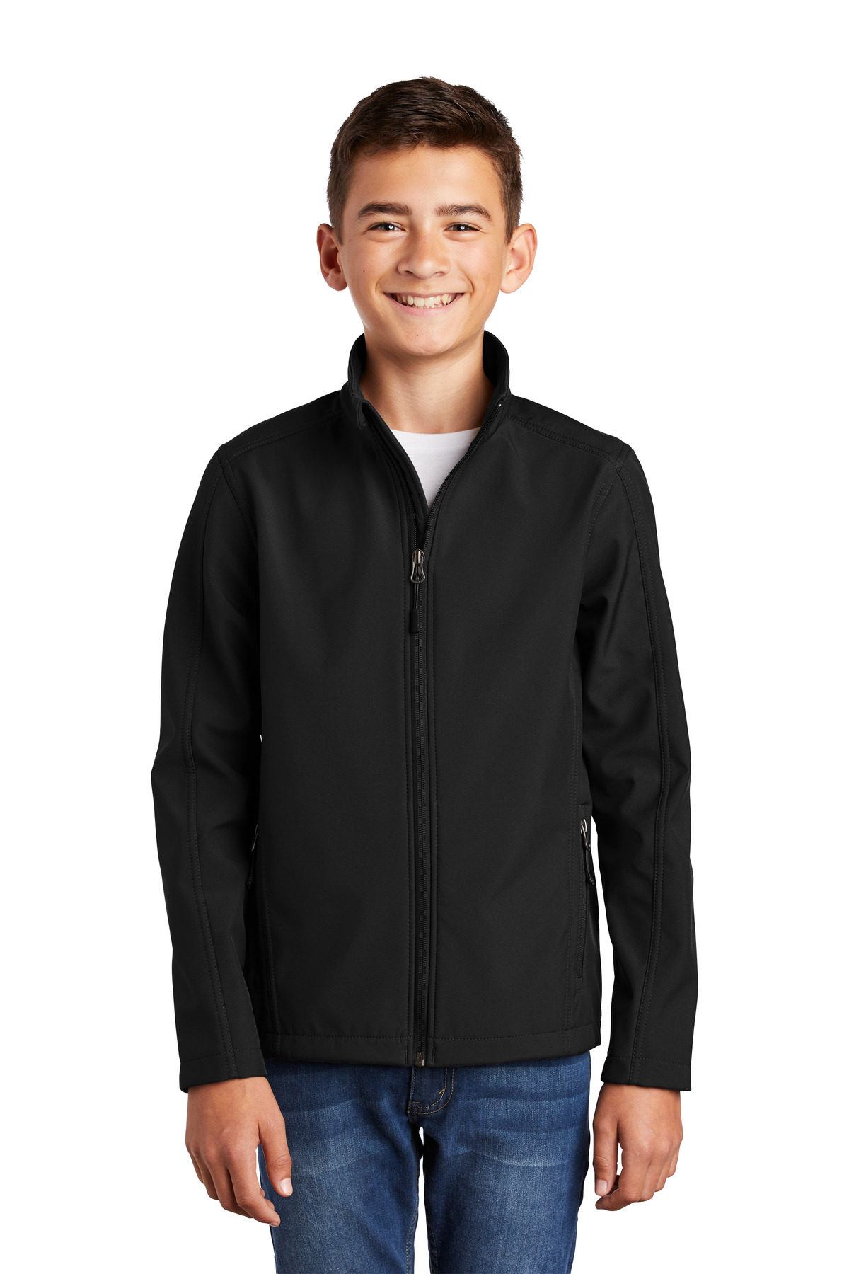 Port Authority Youth Core Soft Shell Jacket Y317 Black | Jiffy