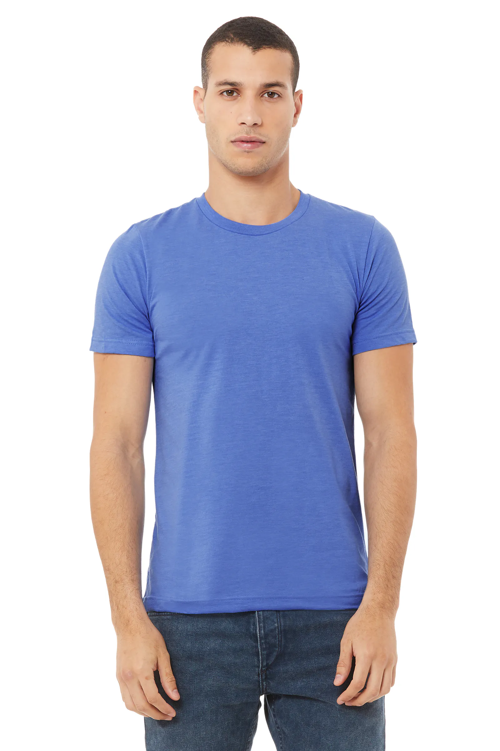 Custom T-Shirts Heather Columbia Blue - Bella + Canvas