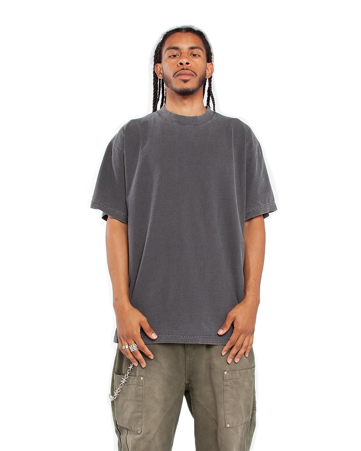 Shaka Wear Garment Dyed Crewneck T Shirt Shgd Shadow | Jiffy