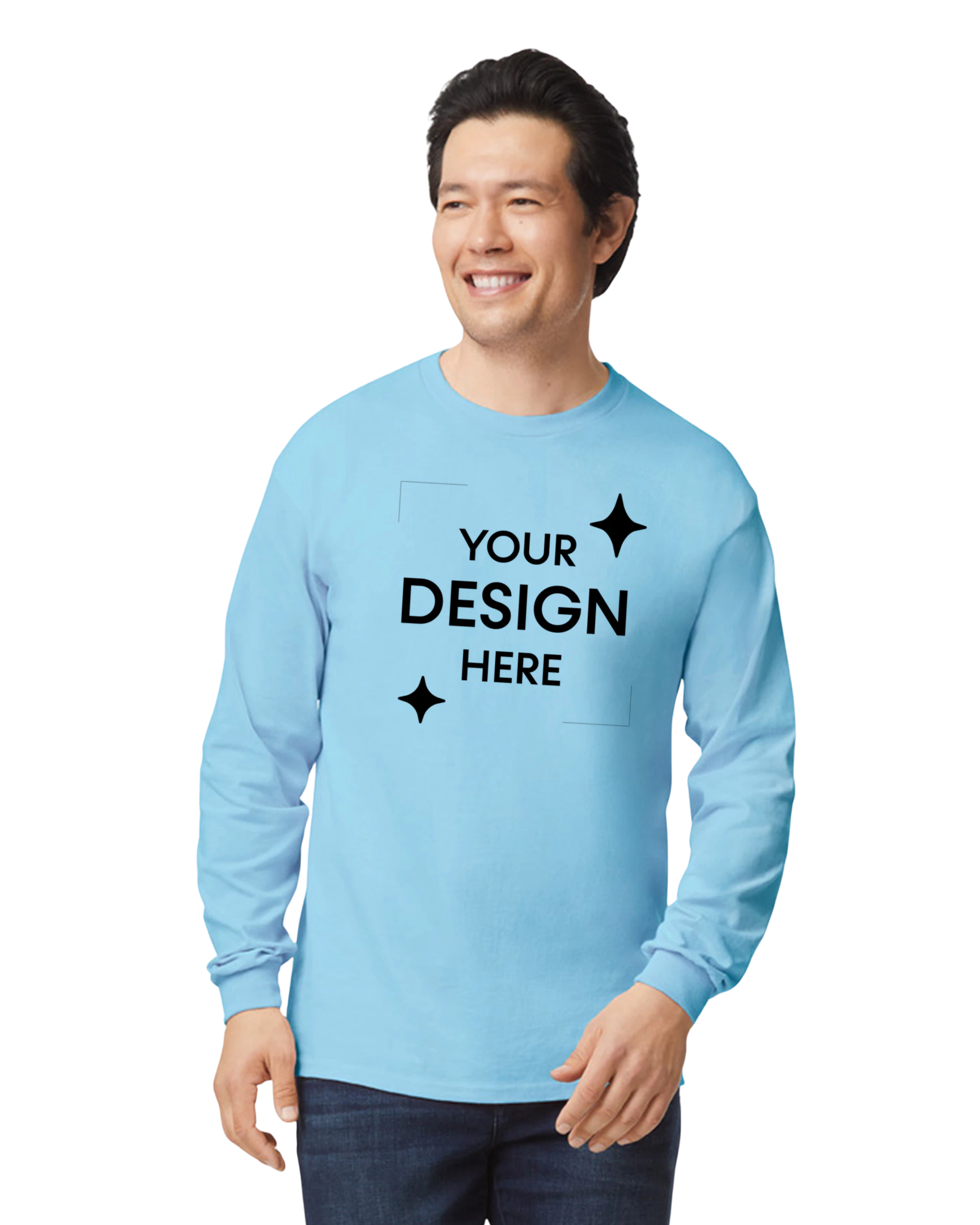 Custom T-Shirts Light Blue - Gildan G240 | Jiffy Custom Print