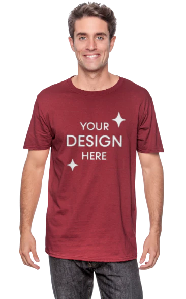 Custom T-Shirts Cardinal - Gildan G640 | Jiffy Custom Print