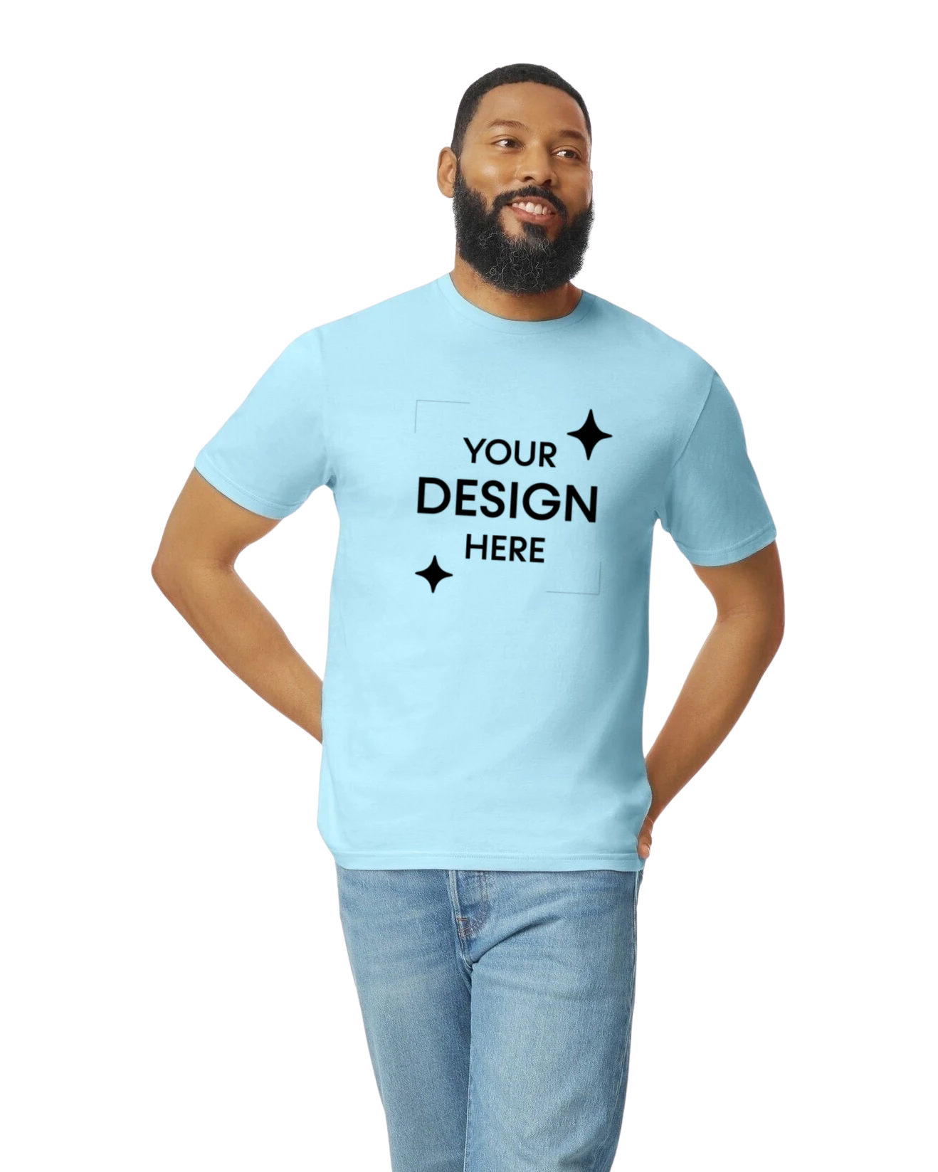 Custom T-Shirts Light Blue - Gildan G640 | Jiffy Custom