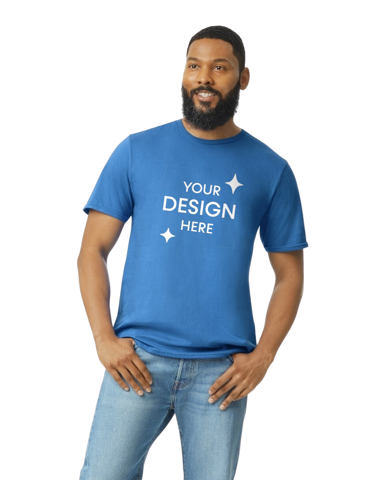 Custom T-Shirts Royal - Gildan G640 | Jiffy Custom Print