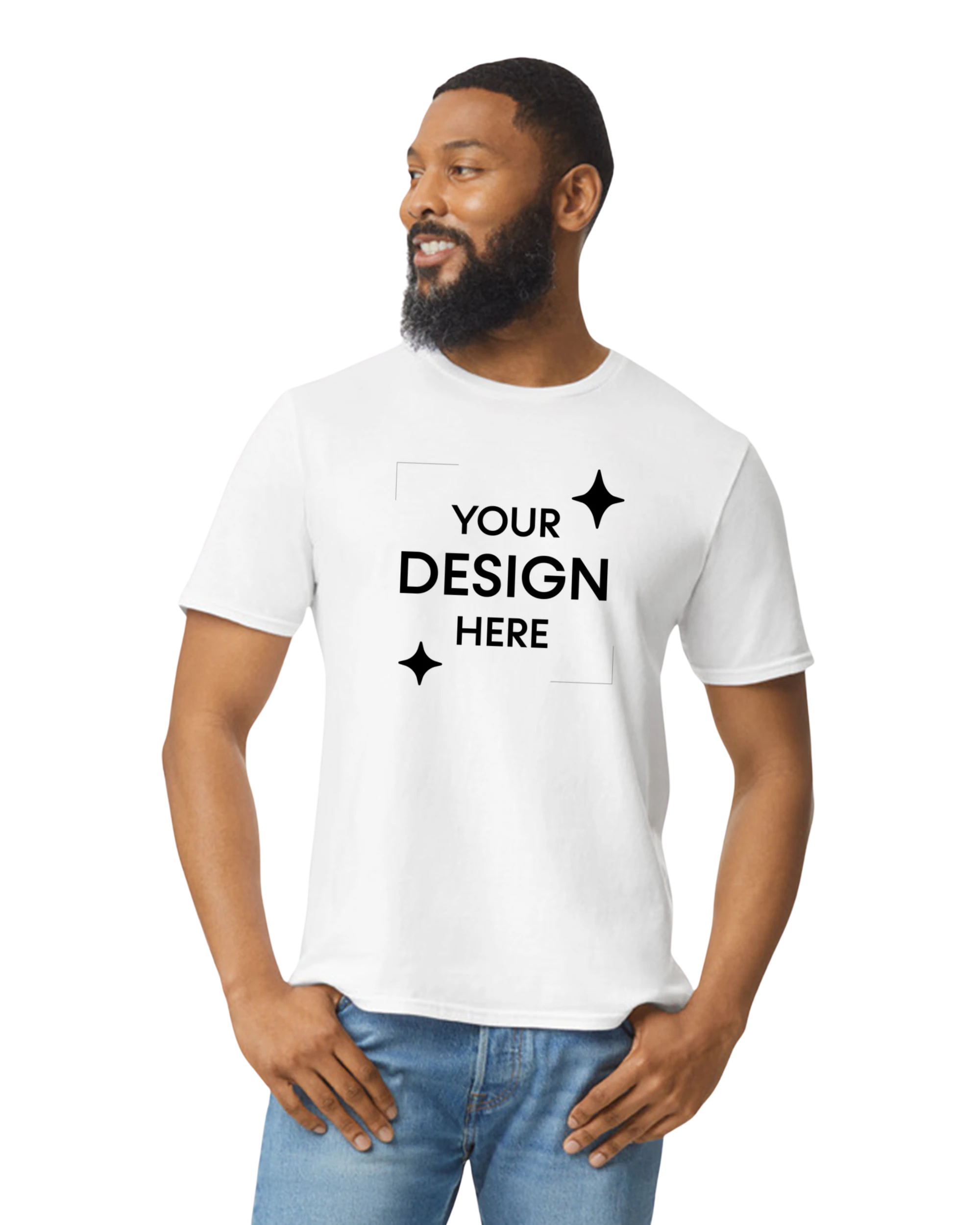 Custom T-Shirts White - Gildan G640 | Jiffy Custom Print